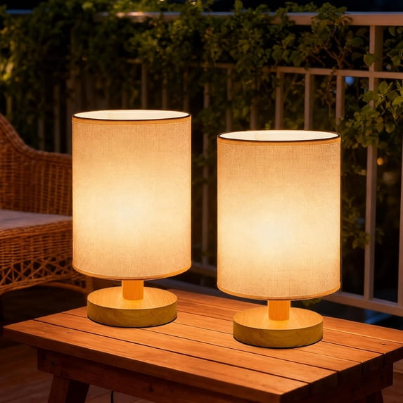 Small Table Lamp Set of 2, Bedside Lamp Nightstand Lamp, 3000K Warm ...