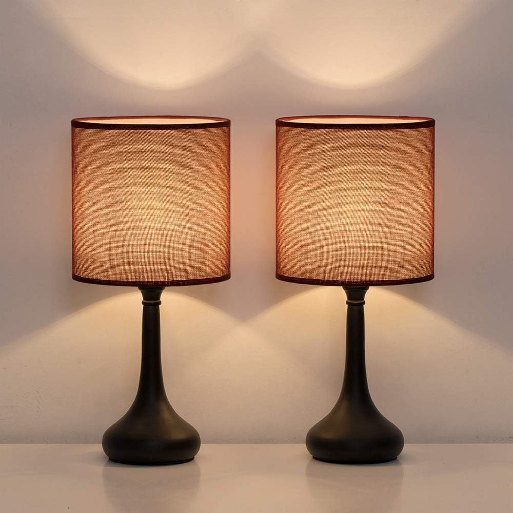 Small Table Lamp - Set of 2 Vintage Bedside Table Lamps for Bedroom ...