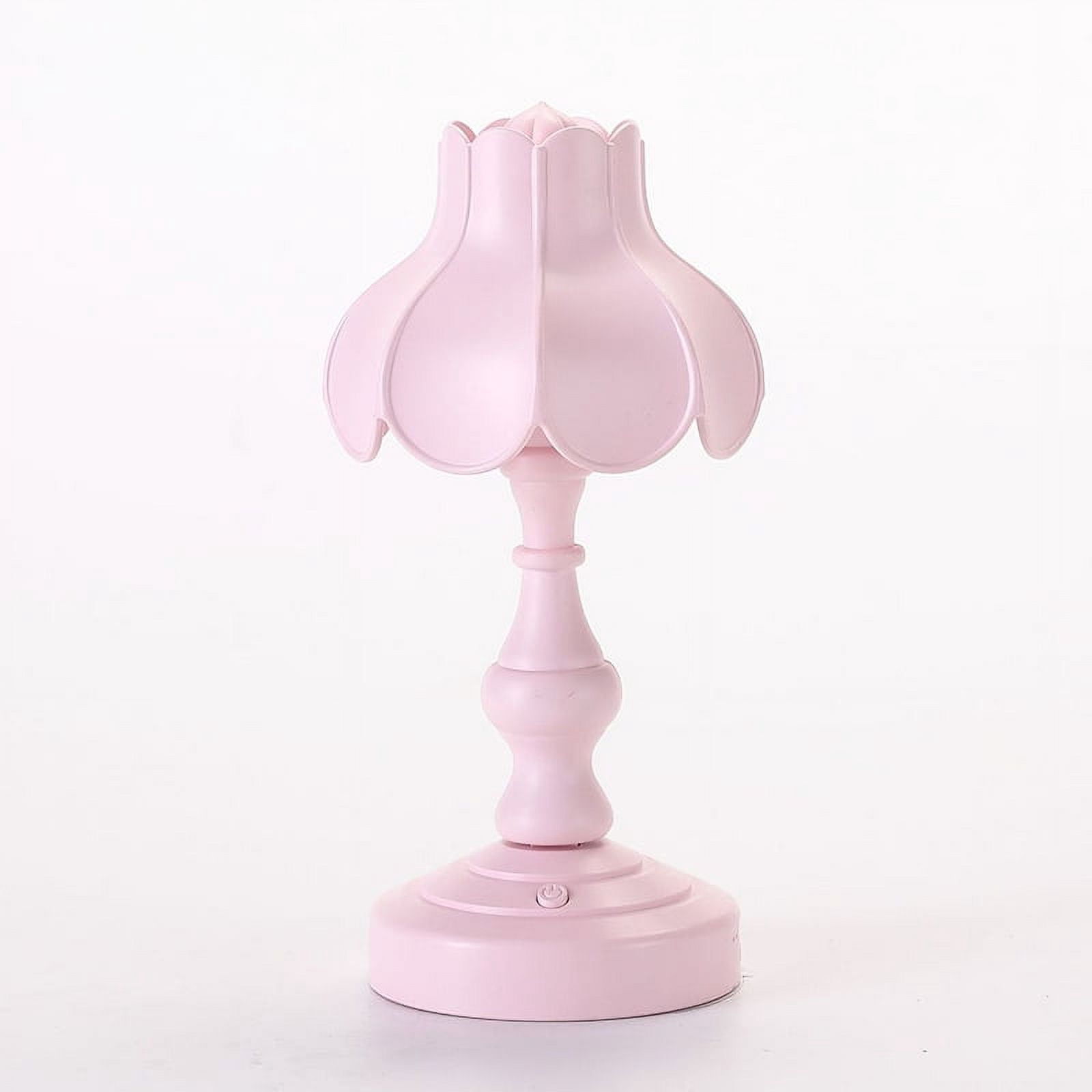 Small Table Reading Light Vintage Accent Flower Shaped Rechargeable LED ...