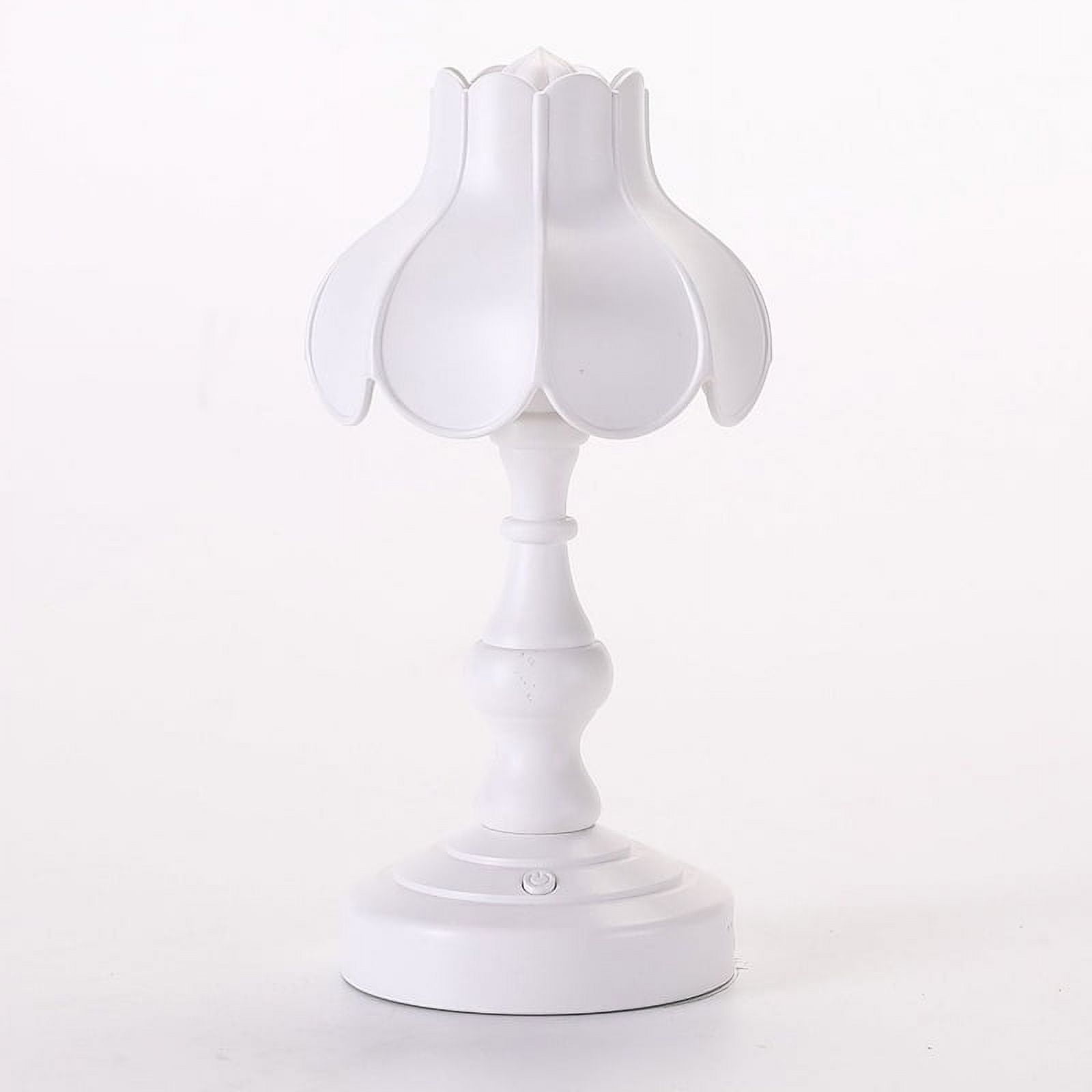 Small Table Reading Light Vintage Accent Flower Shaped Rechargeable LED ...