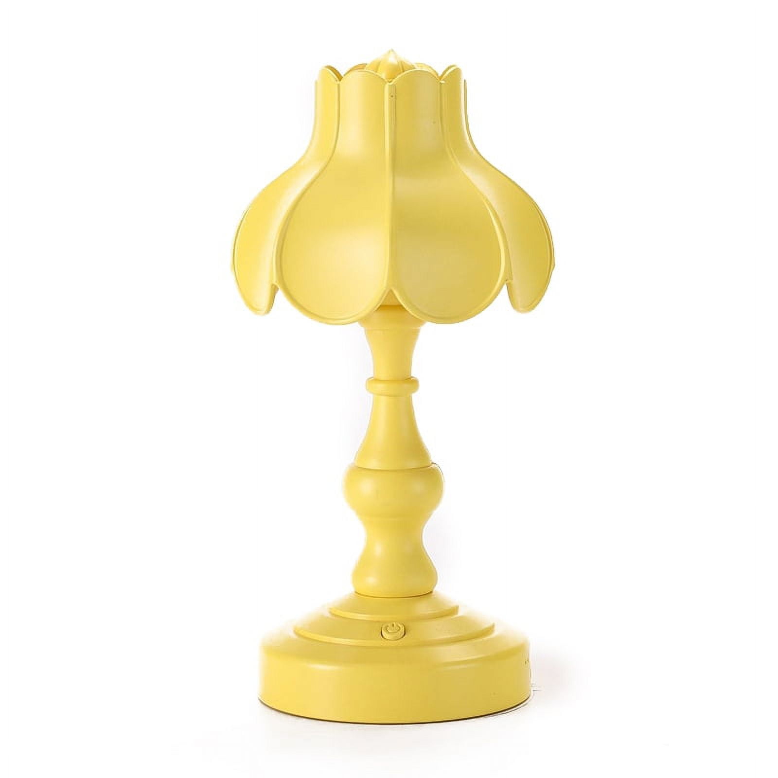 Small Table Reading Light Vintage Accent Flower Shaped Rechargeable LED ...