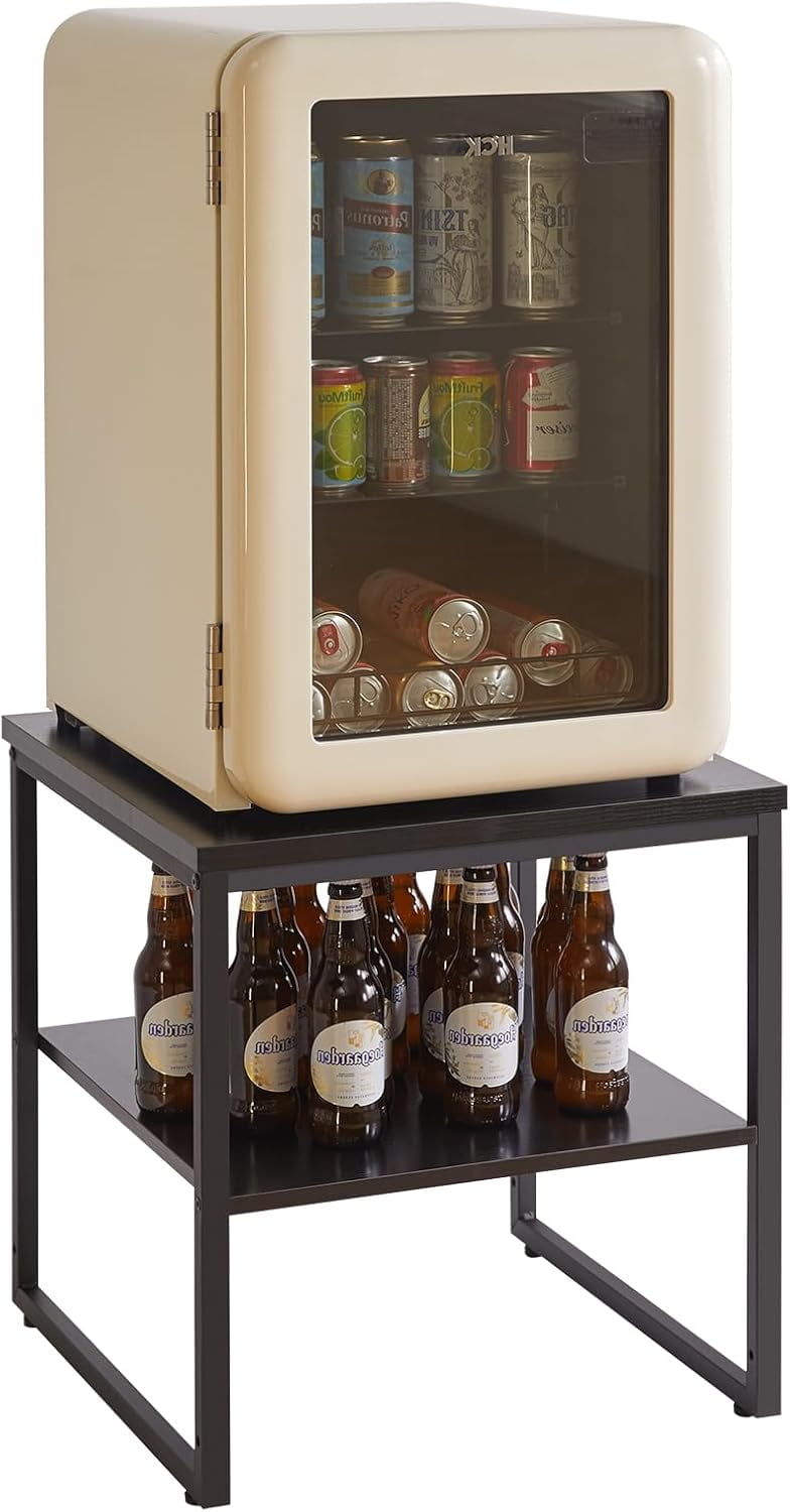 Small Table Stand with Adjustable Storage Shelf 20 inch, Square Tea ...