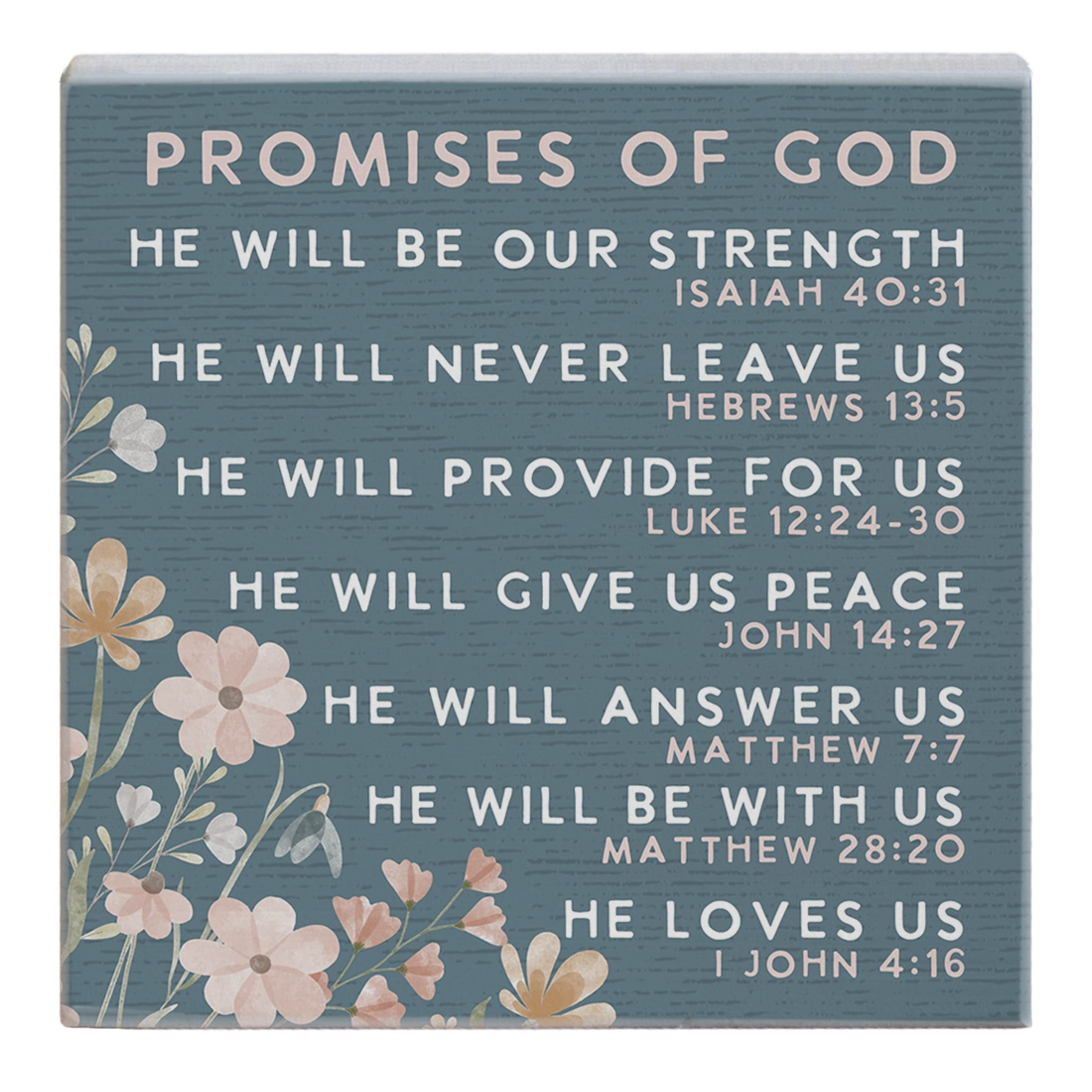 Small Talk Square-Promises Of God-Blue (5.25" x 5.25") - Walmart.com