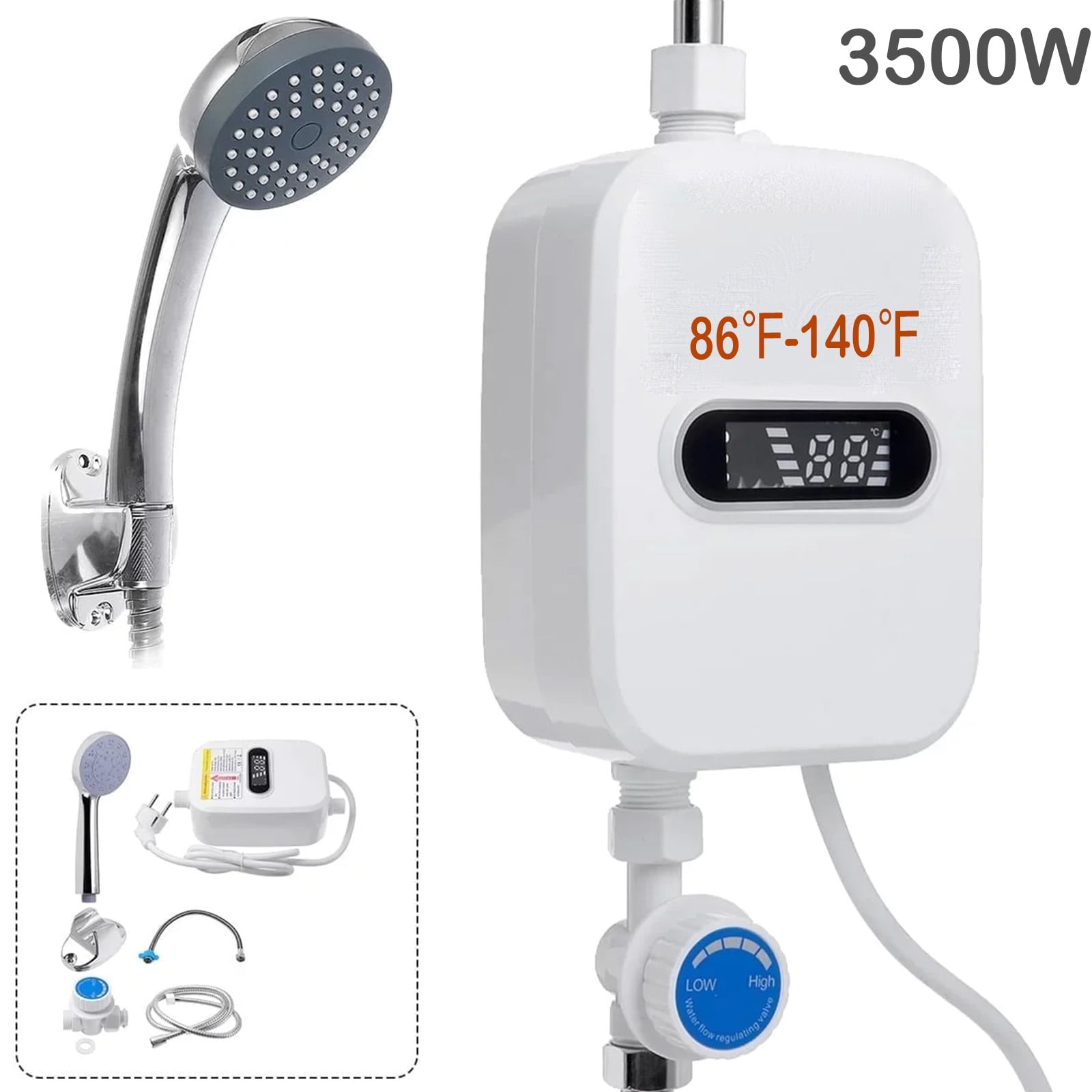 Small Tankless Water Heater 3.58kW Instant Hot On Demand Residential ...