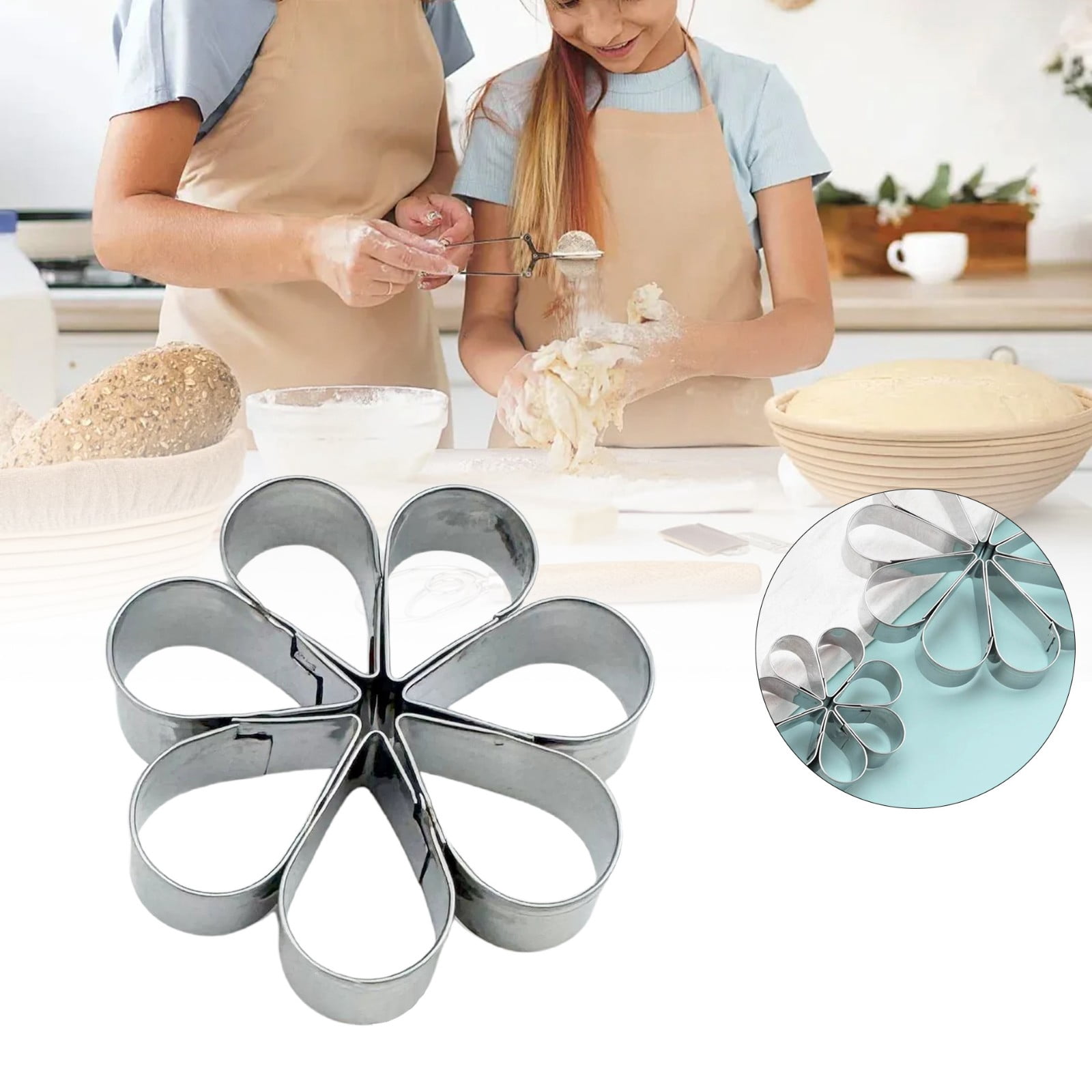 Small Teardrop Cookie Cutter 5x5cm, Stainless Steel Nonstick Dough Mold ...
