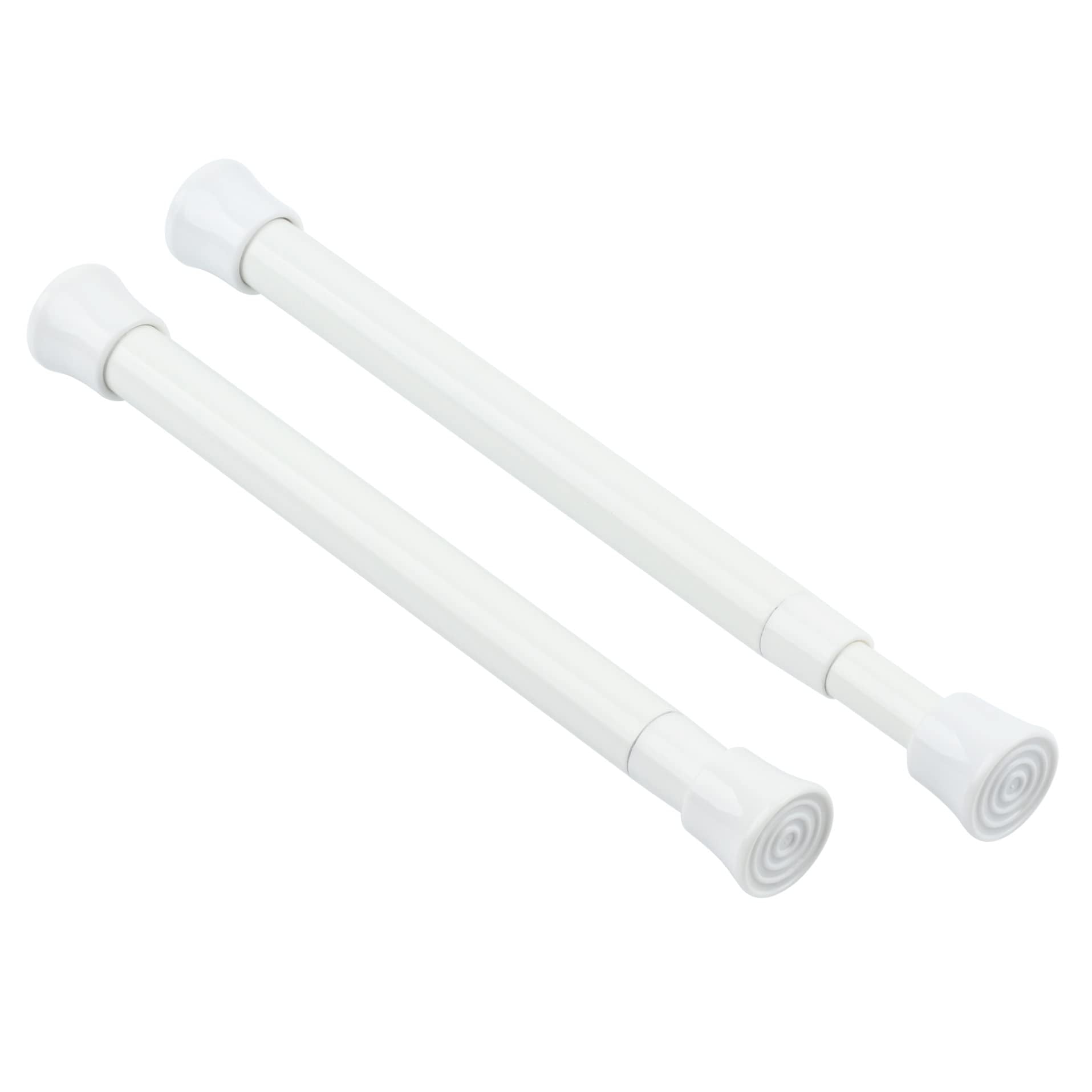Small Tension Curtain Rod 2 Pack 7.5-11.5 Inch, No Drill Spring Loaded ...