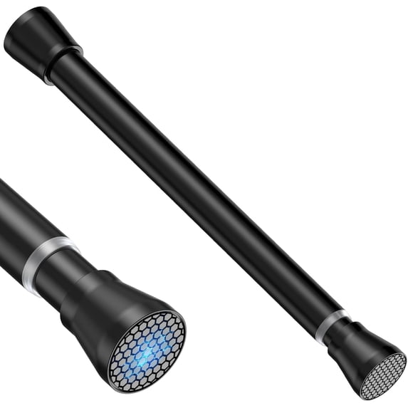 Small Tension Rod Black Spring Curtain Rod No Drilling Spring Tension ...
