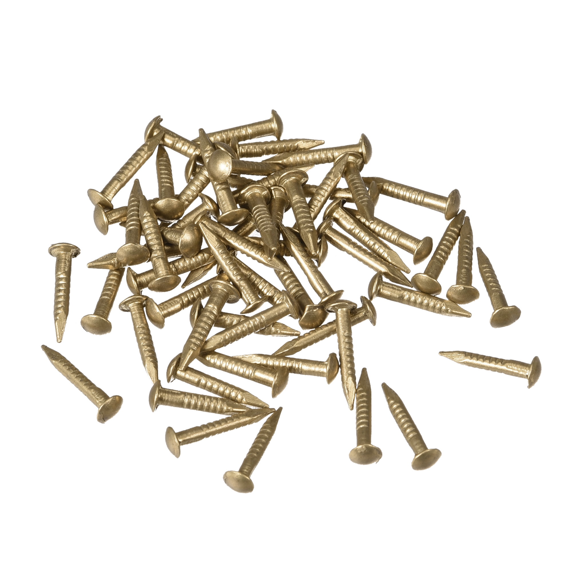 Uxcell 50pcs Small Tiny Brass Nails for DIY Pictures Wooden Boxes ...