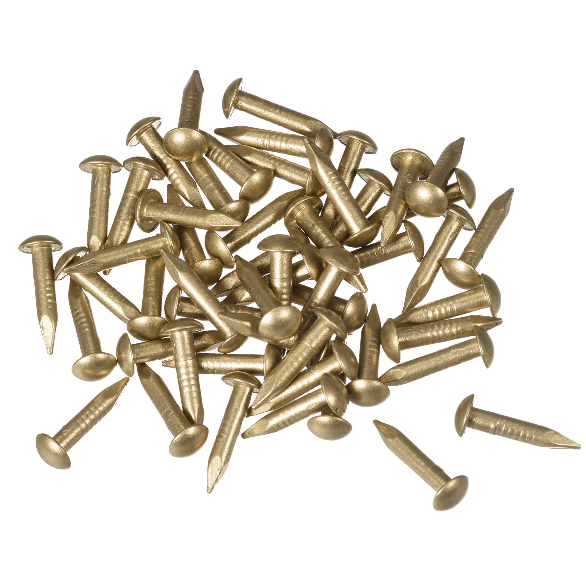 Uxcell 50pcs Small Tiny Brass Nails for DIY Pictures Wooden Boxes ...