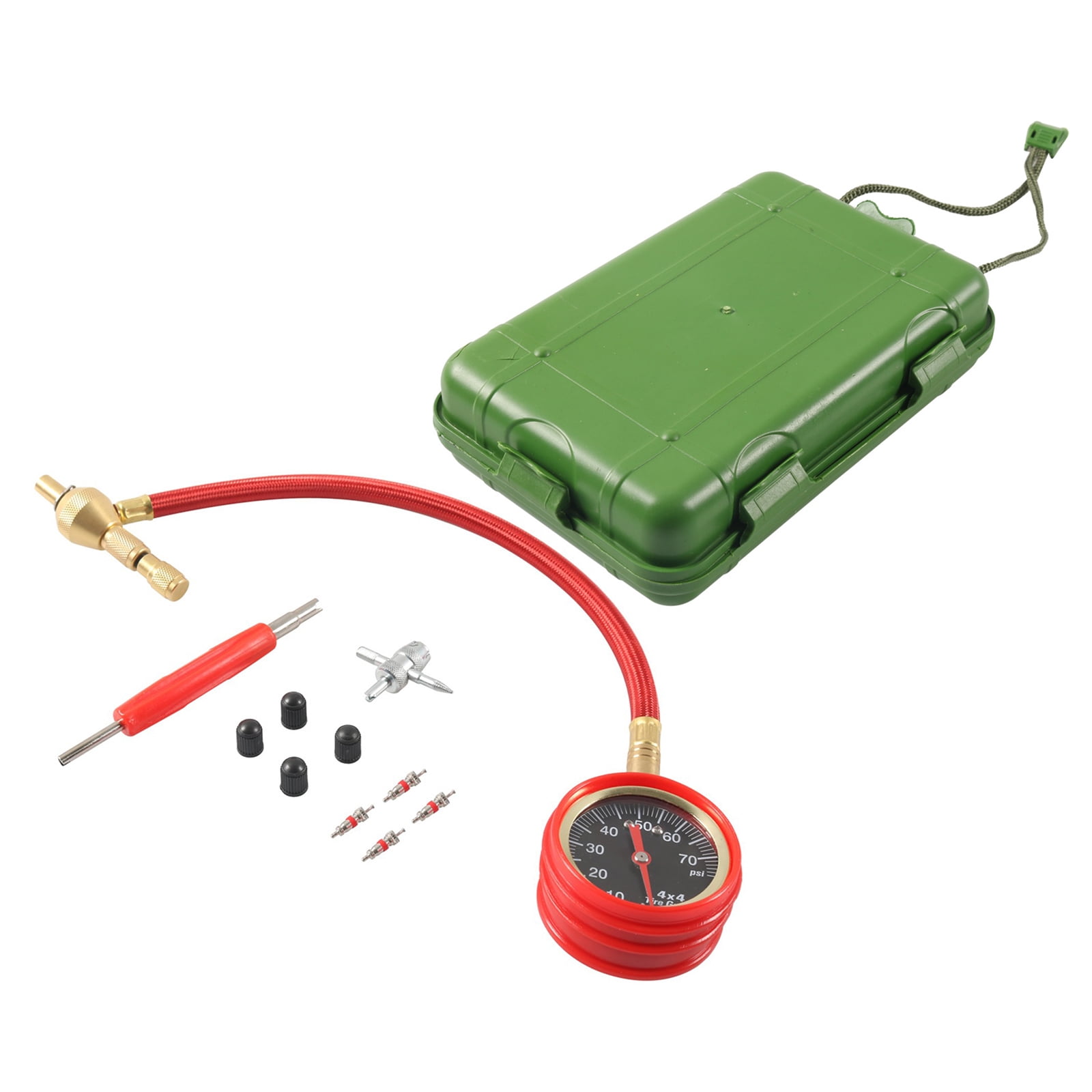 Small Tire Deflation set Tire Pressure Gauges Brass Silicone for homes ...