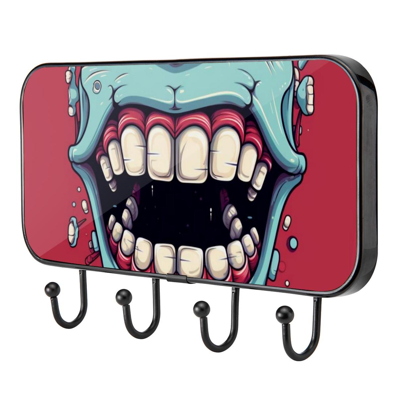 Small Tooth Self Adhesive Towel Coat Wood Iron Hooks for Home Keys Door ...