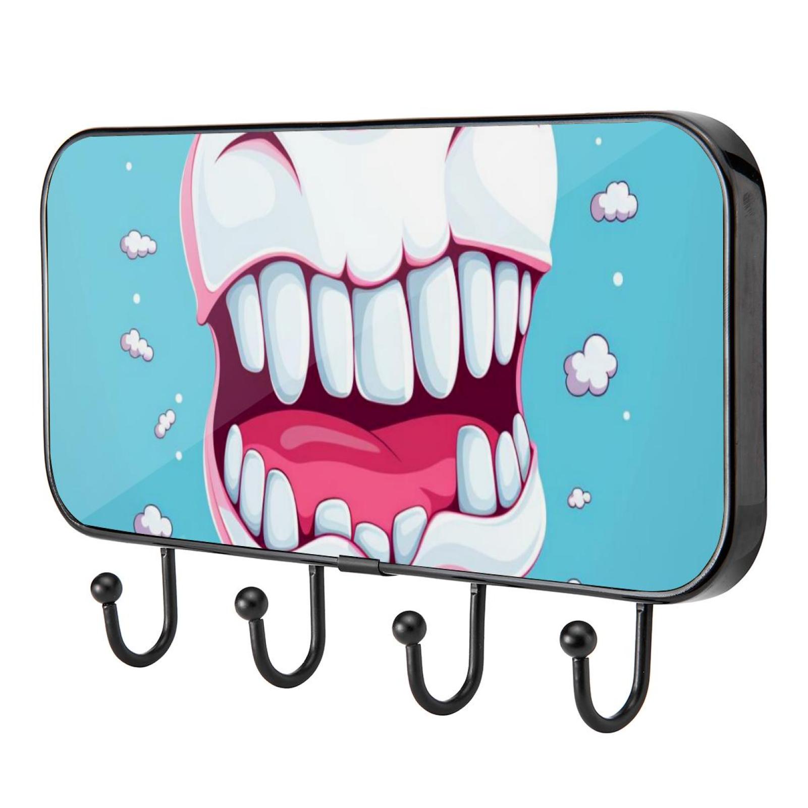 Small Tooth Self Adhesive Towel Coat Wood Iron Hooks for Home Keys Door ...