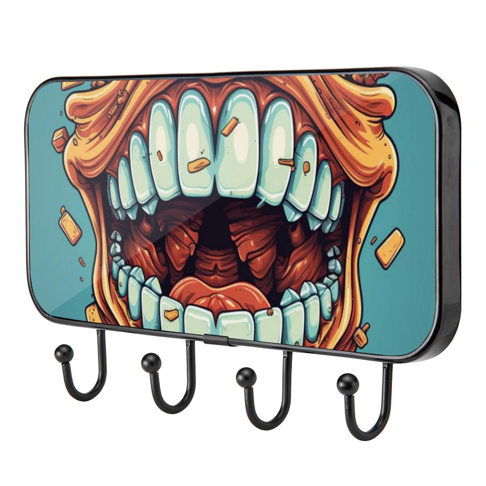 Small Tooth Self Adhesive Towel Coat Wood Iron Hooks for Home Keys Door ...