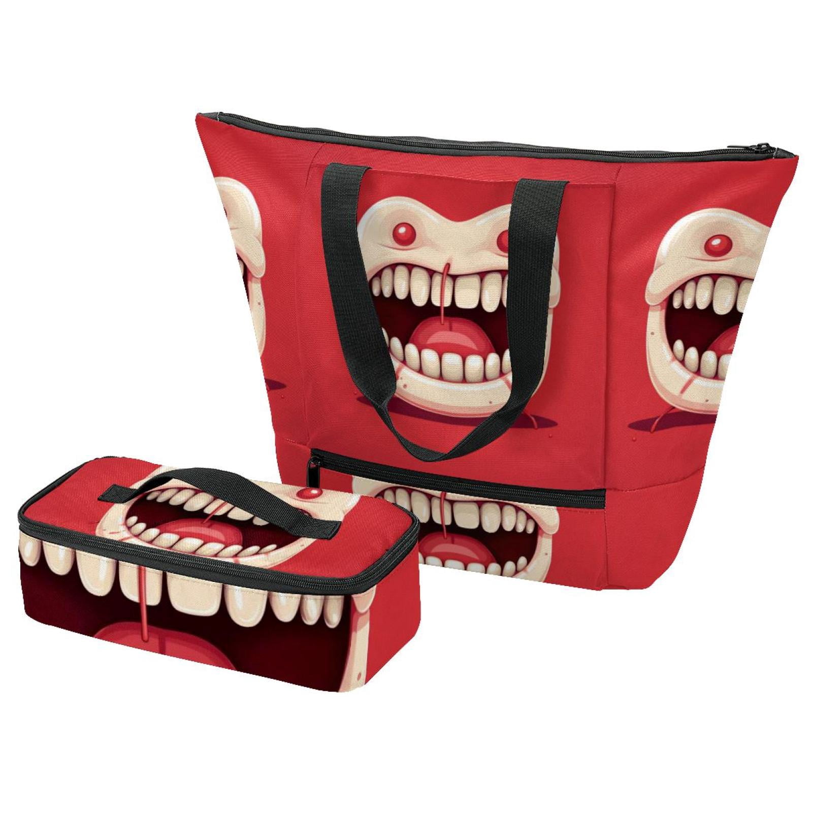 Small Tooth Travel Duffel Bag Sports Tote Gym Bags Shoulder Weekender ...