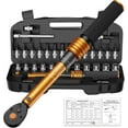 Small Torque Wrench Set 33PCS | 1/4" Drive 72-Tooth Click Type | Dual ...