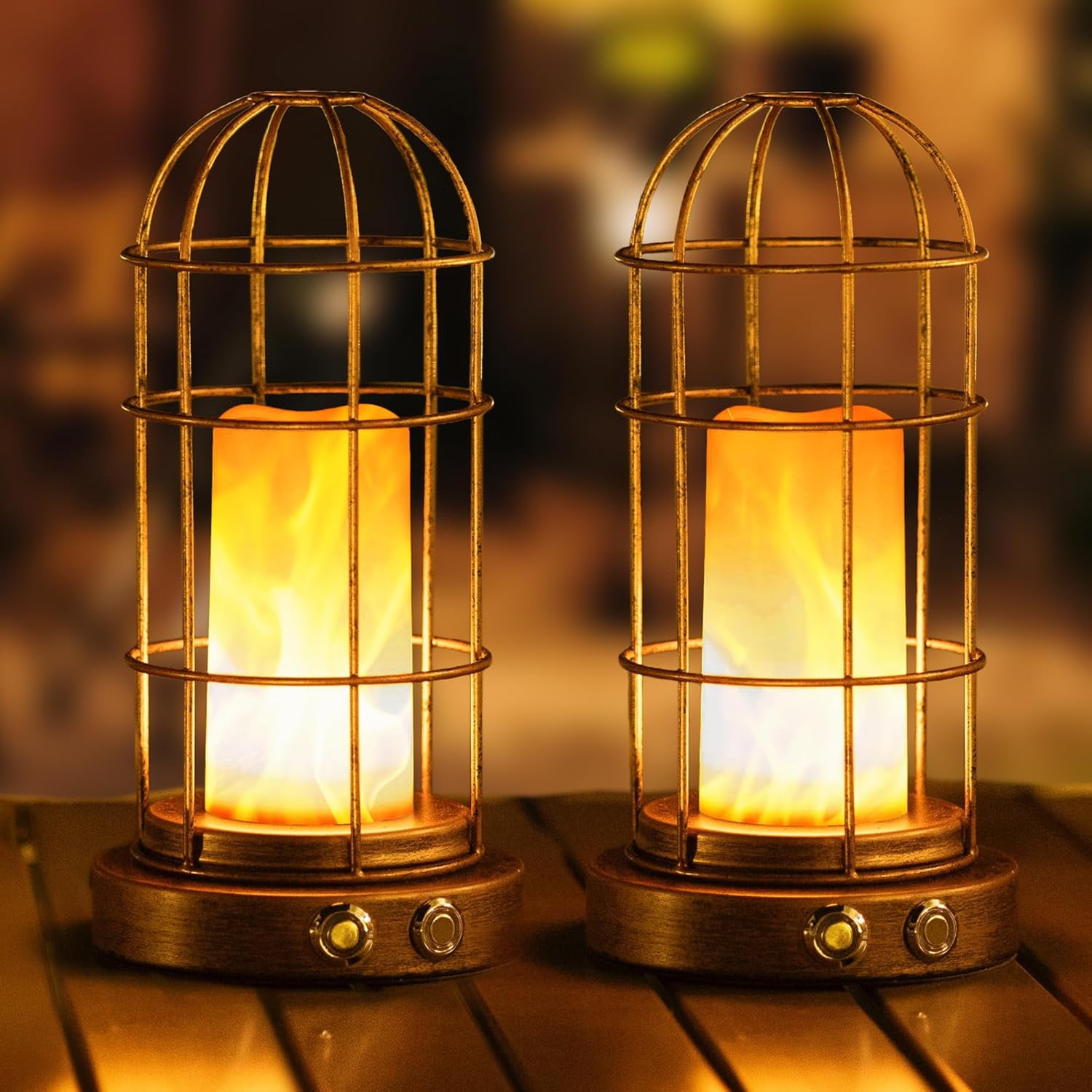 Small Touch Table Lamp Set of 2, Cordless Beside Table Lamp with 3 ...