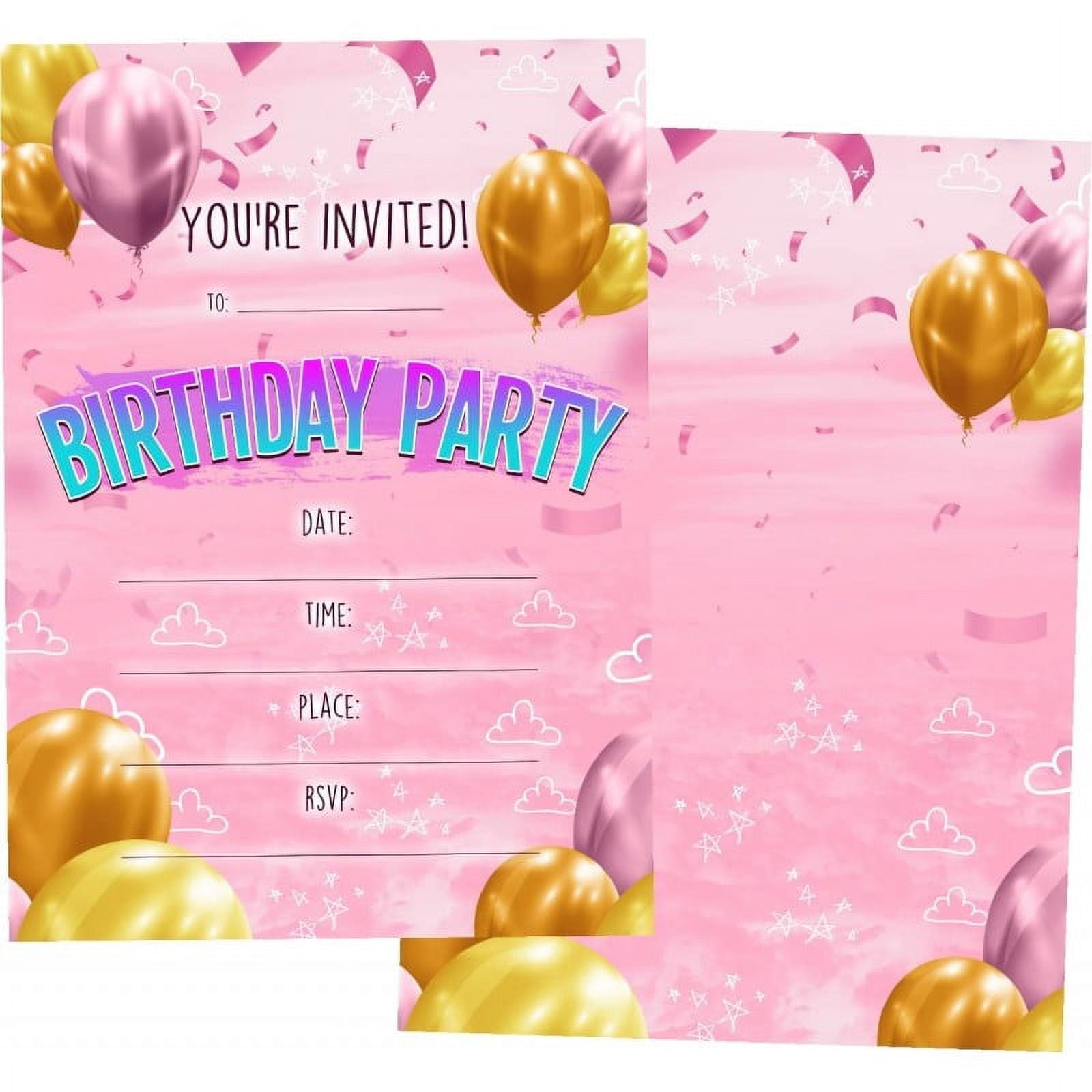 Small Town Designs Multicolored Birthday Invitations 25-Pack 5x7 Cards ...