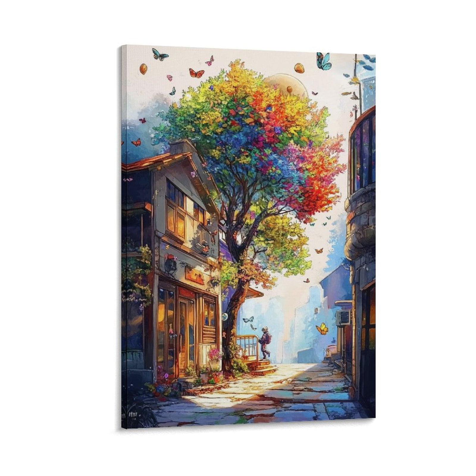 Small Town Poster Artworks Picture Print Poster Wall Art Painting ...