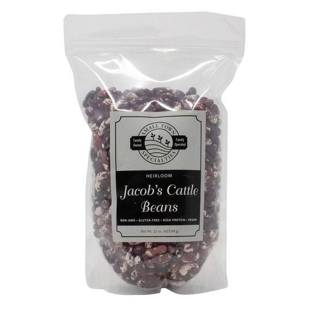 Small Town Specialties Heirloom Jacob's Cattle Beans, Non-GMO, Gluten ...