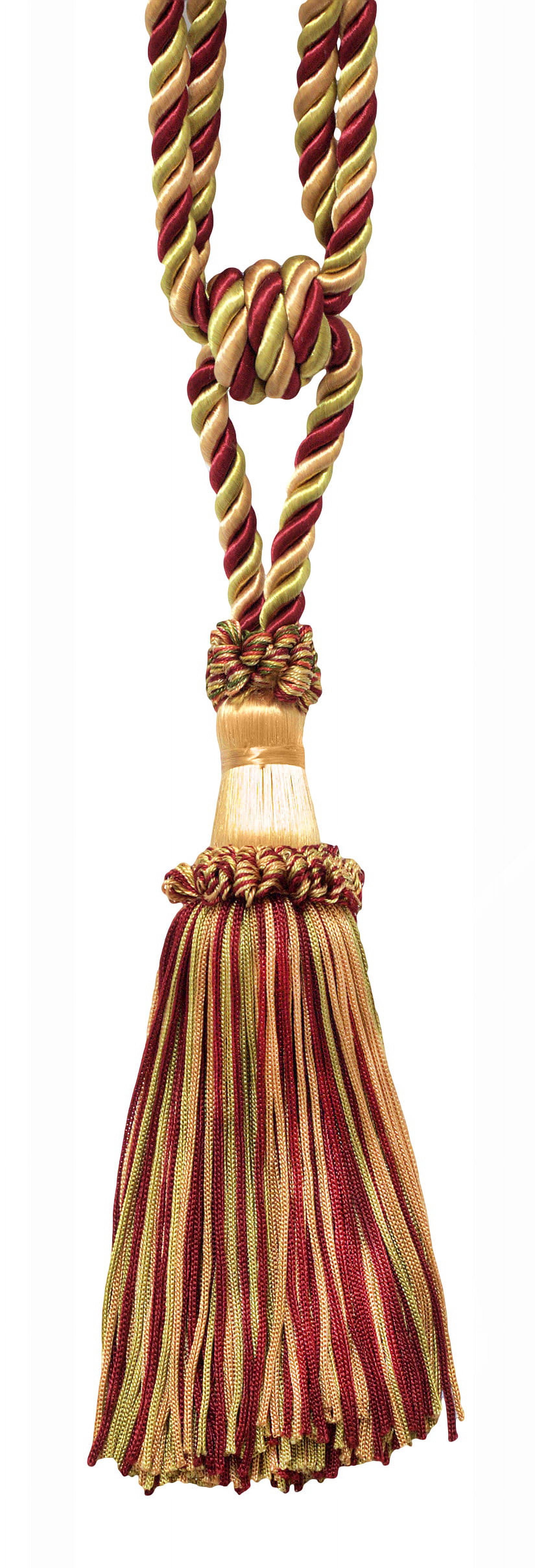 Small Traditional Chainette Curtain & Drapery Tassel Tieback, Tassel ...