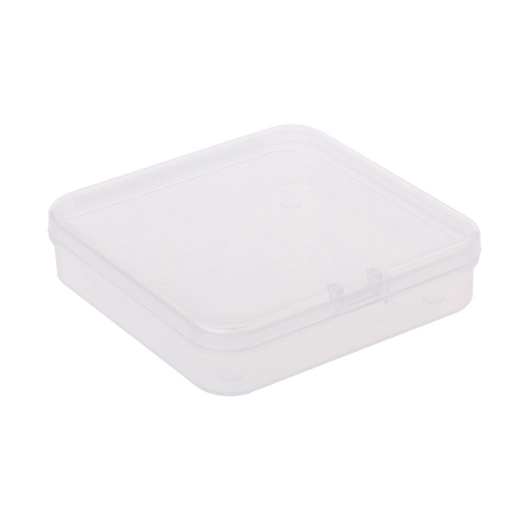Small Transparent Plastic Storage Box Clear Square Multipurpose Display Case - Walmart.com