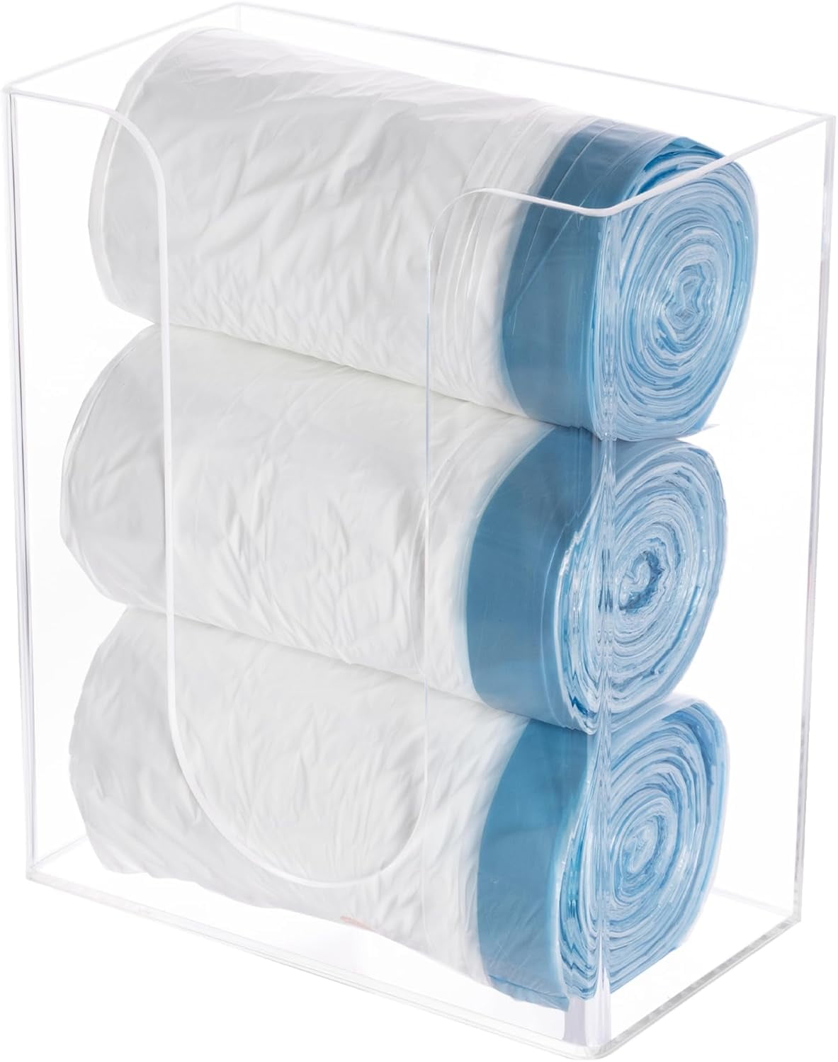 Small Trash Bag Dispenser Holder, Wall Mount Acrylic Small Garbage Bag ...