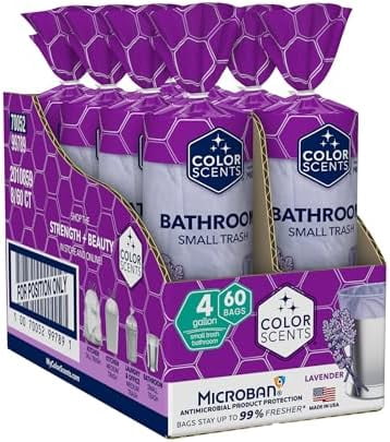 Small Trash Bags - 4 Gallon, 480 Total Bags (8 Packs of 60 Count ...