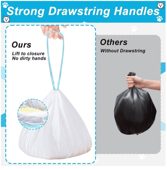Small Trash Bags 4 Gallon - Drawstring 4 Gallon Trash Bag, Tear-Free 4 ...