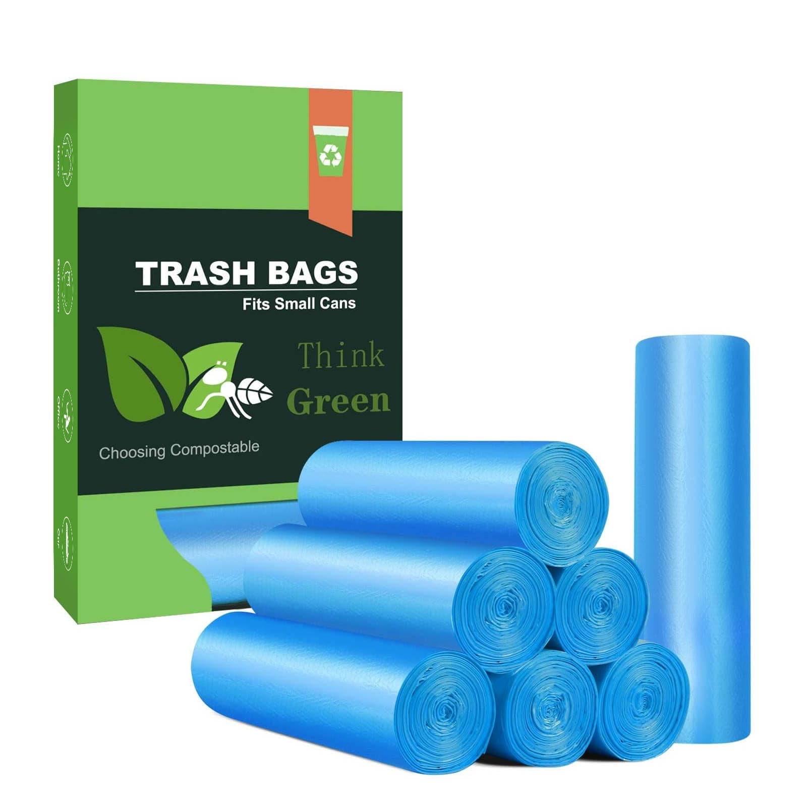 Small Trash Bags, AYOTEE 4-6 Gallon Compostable Garbage Bags, 4 Gallon ...