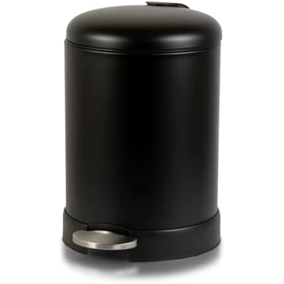 Small Trash Can, 1.2 Gallon | Round Stainless Steel Garbage Bin with ...