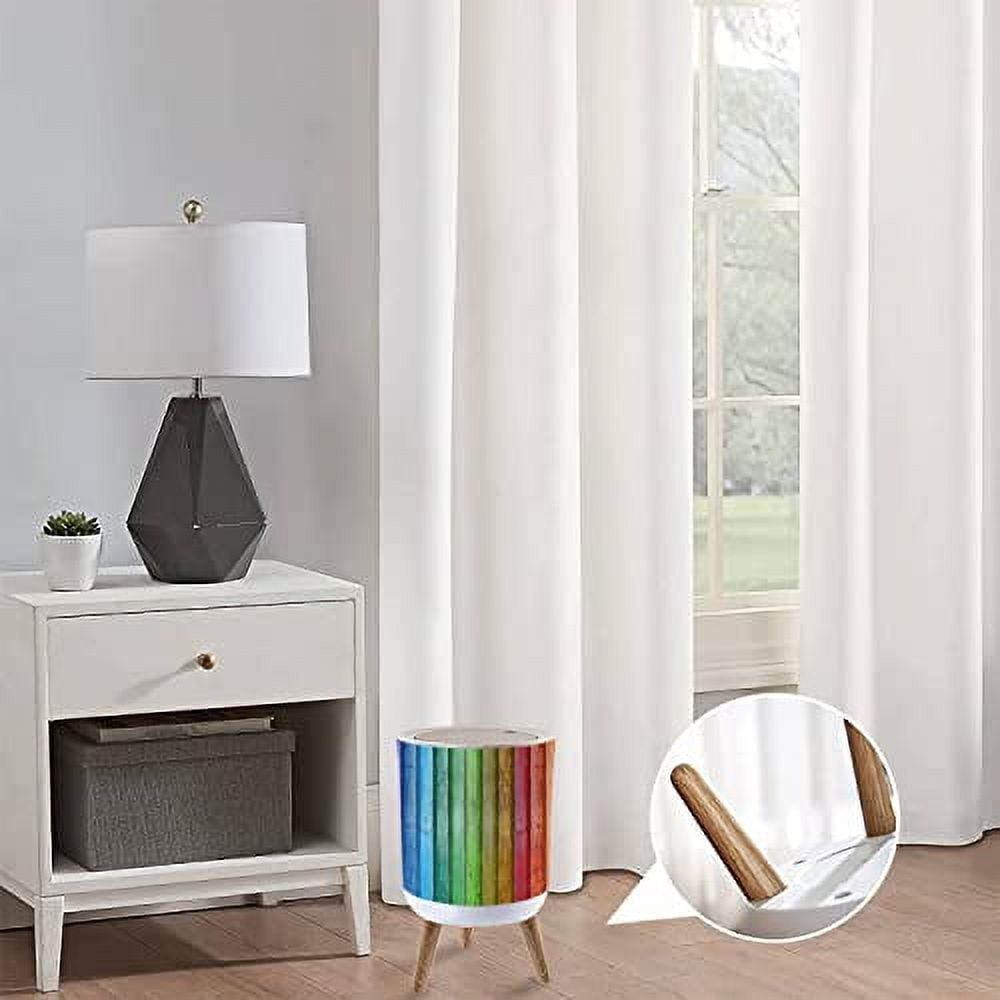 Small Trash Can with Lid for Bathroom Kitchen Office Diaper Colorful ...