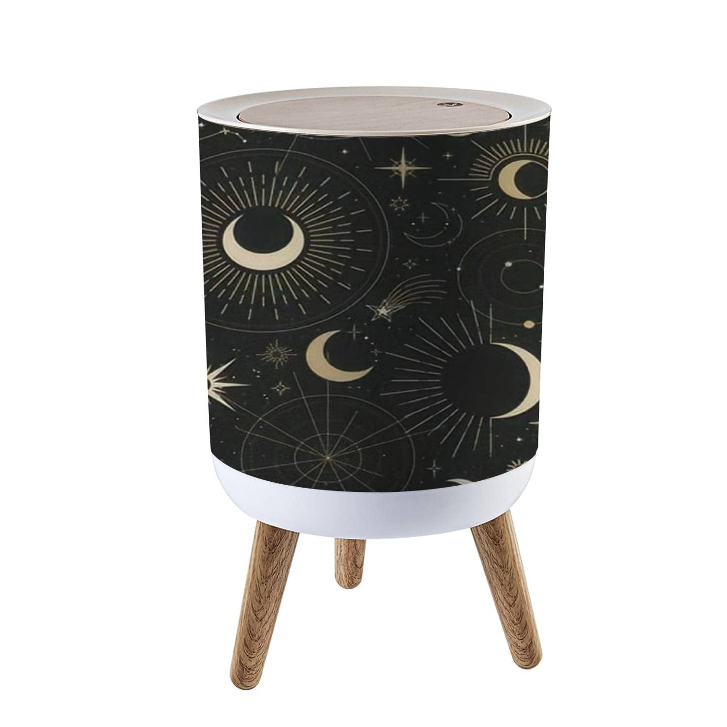 Small Trash Can with Lid for Bathroom Kitchen Office Diaper Magic ...