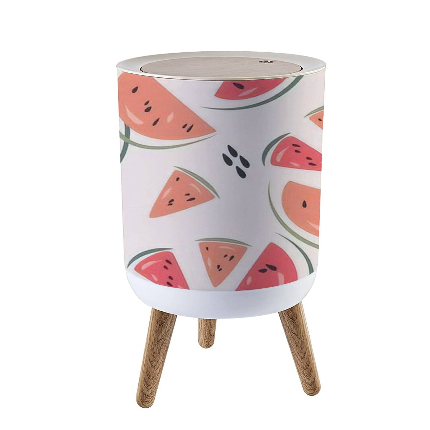 Small Trash Can with Lid for Bathroom Kitchen Office Diaper Seamless ...