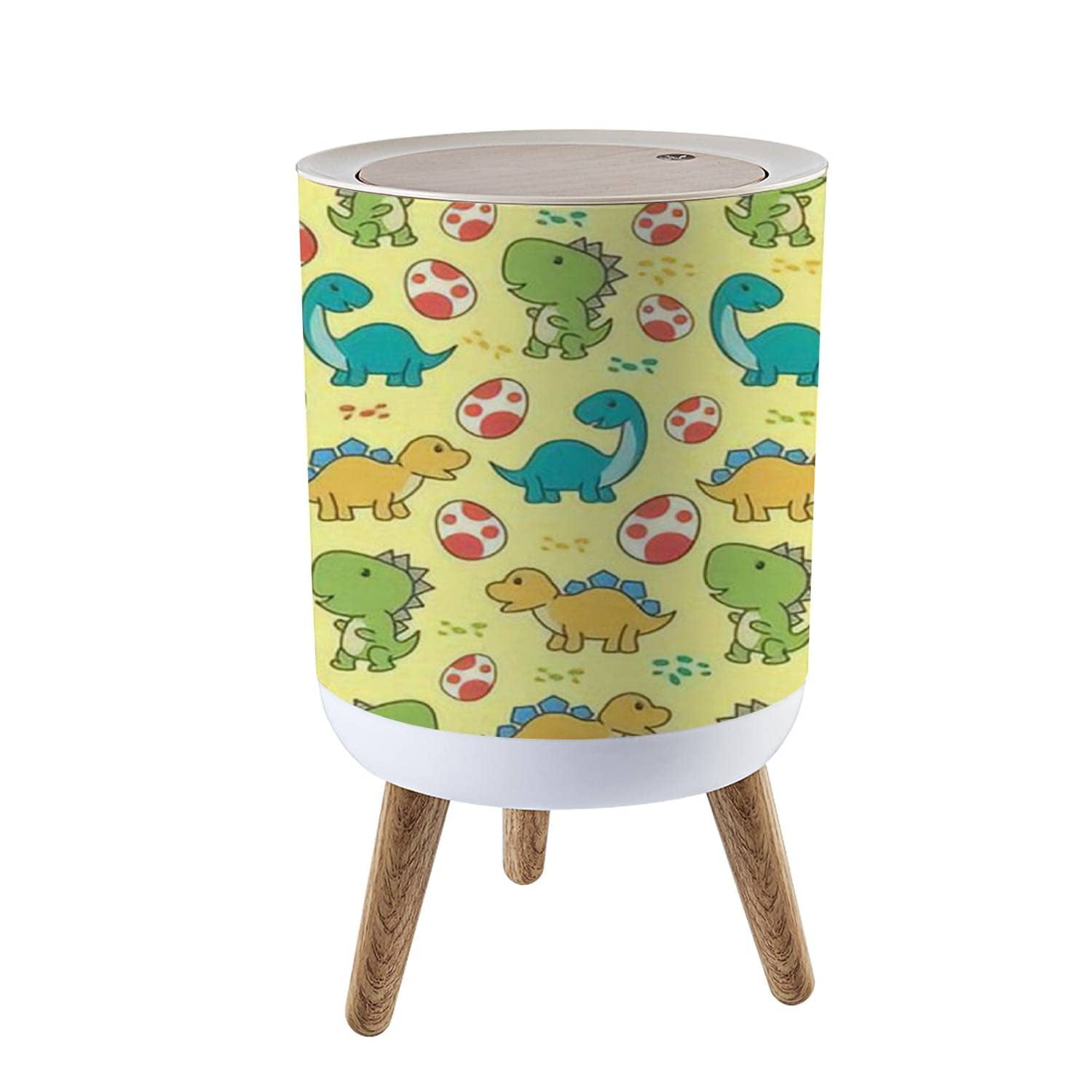 Small Trash Can with Lid for Bathroom Kitchen Office Diaper Seamless ...