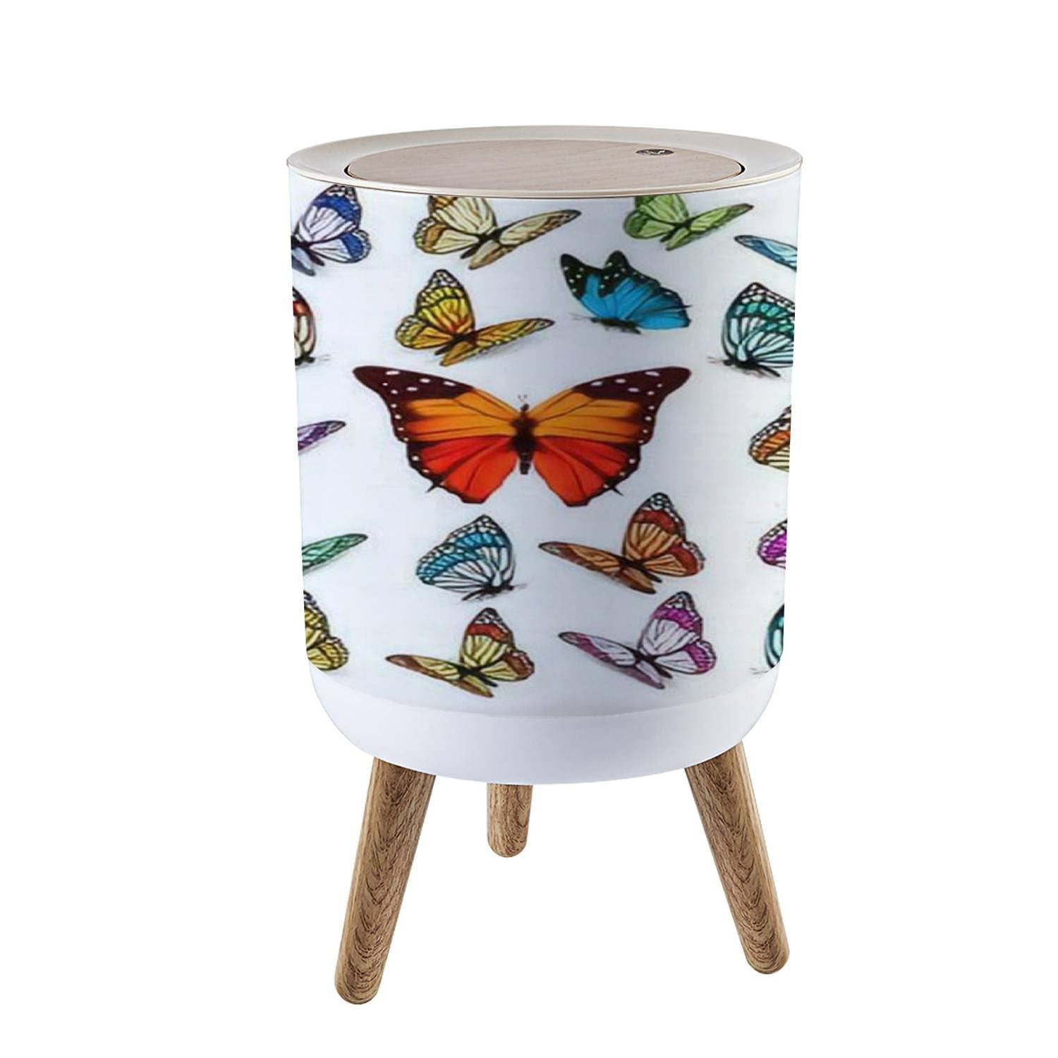 Small Trash Can with Lid for Bathroom Kitchen Office Diaper Set ...