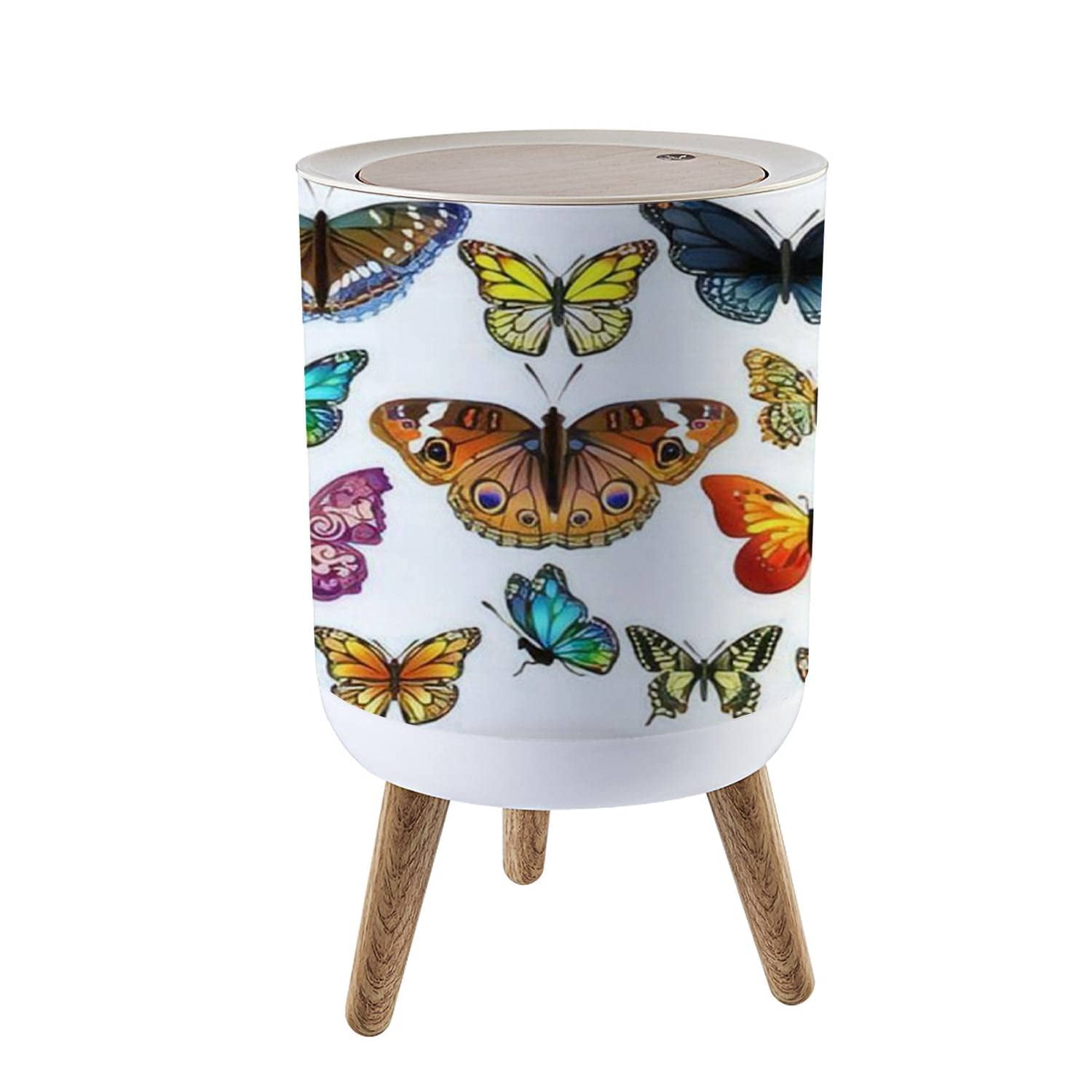 Small Trash Can with Lid for Bathroom Kitchen Office Diaper Set ...