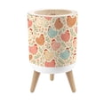 Small Trash Can with Lid Cute Colorful Chicken Pink Blue Brown Hens ...