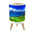 Small Trash Can with Lid Lagoons Golf Course Hawaii Ocean 1.8 Gallon ...