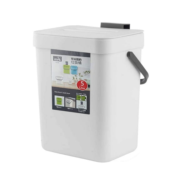 Small Trash Can with Lid Mini Kitchen Hanging Trash Can Tightly Sealed ...