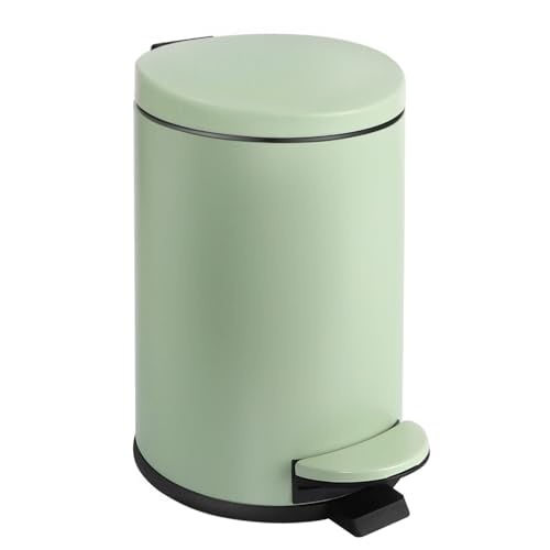 Small Trash Can with Lid Soft Close, 4.5 Liters / 1.2 Gallon Bathroom ...