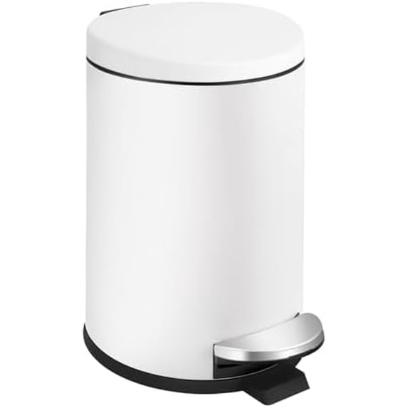 Small Trash Can with Lid Soft Close, 4.5 Liters / 1.2 Gallon Bathroom ...