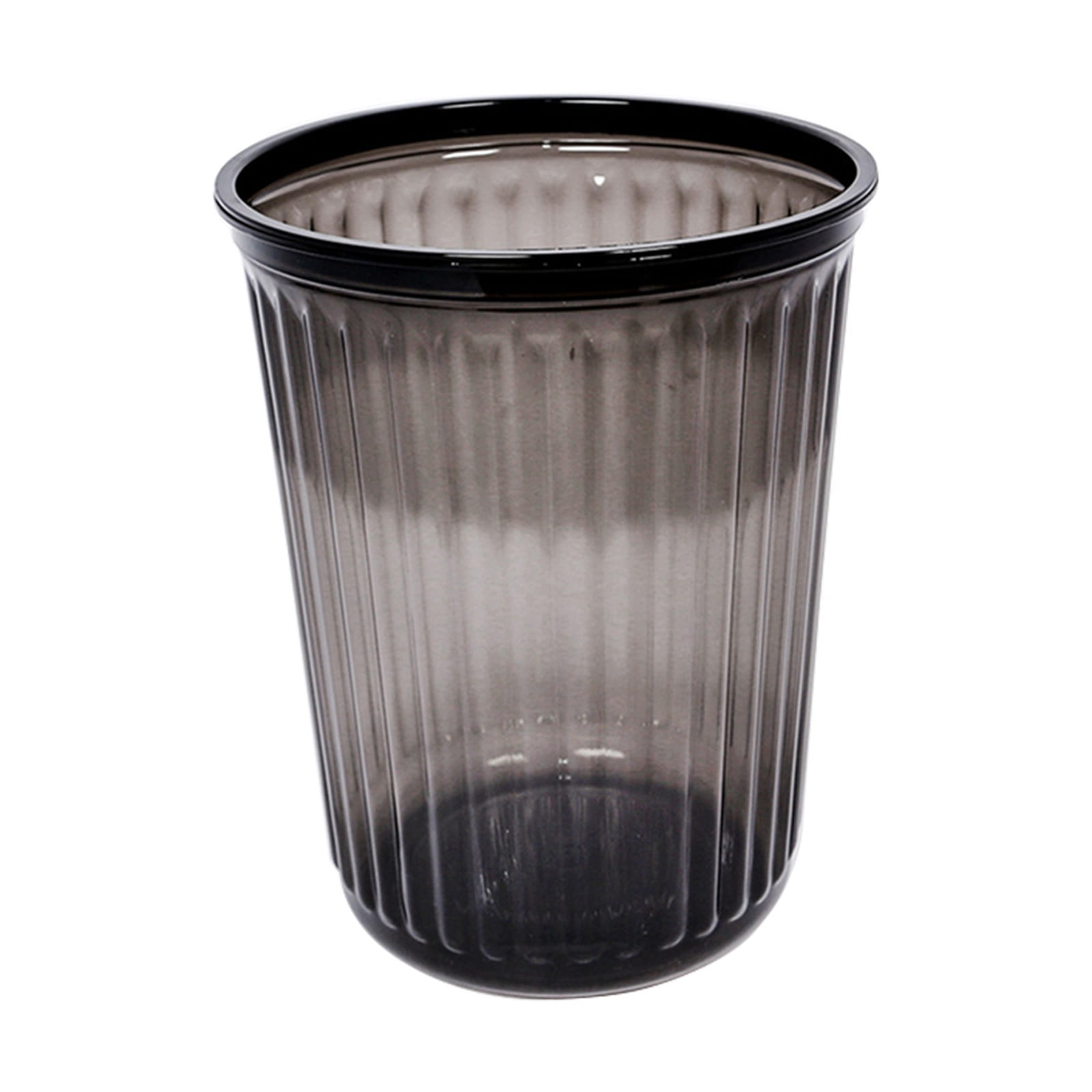Small Trash Can Plastic Wastebasket 3 Gallon Clear Round Garbage ...