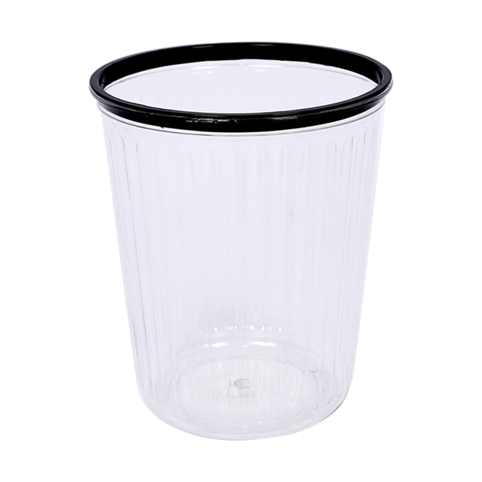 Small Trash Can Plastic Wastebasket 3 Gallon Clear Round Garbage ...