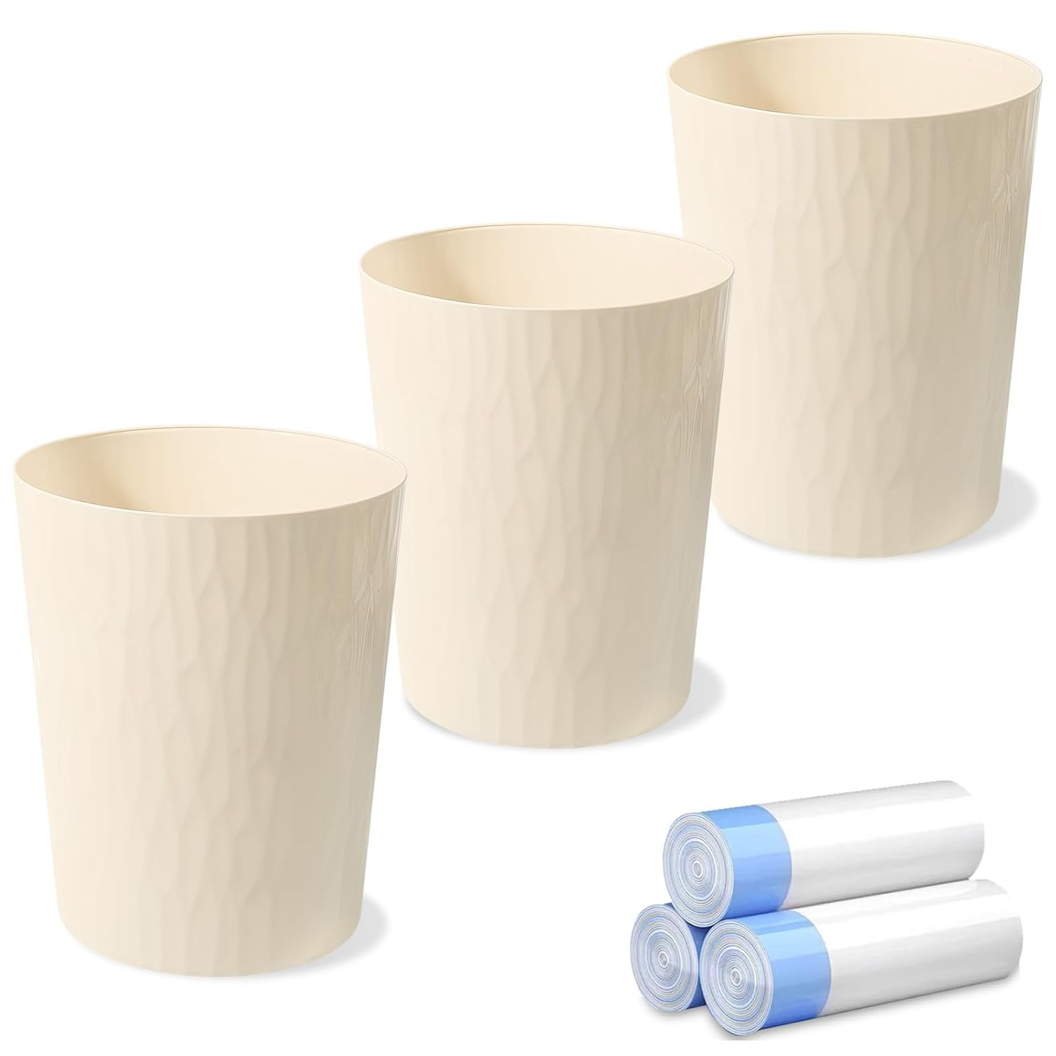 Small Trash Can Wastebasket Garbage Can Container Bins for Bathrooms ...
