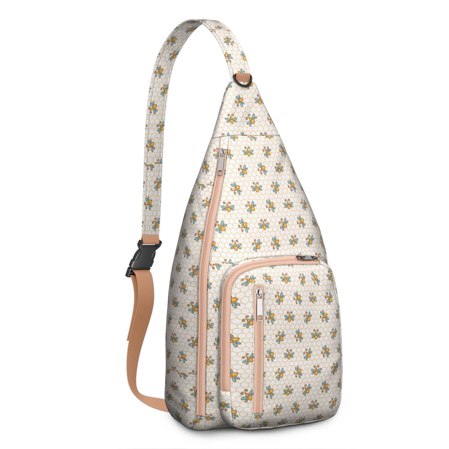 Small Travel Backpack with Bee Print – Cute Bumble Bee Crossbody Sling ...