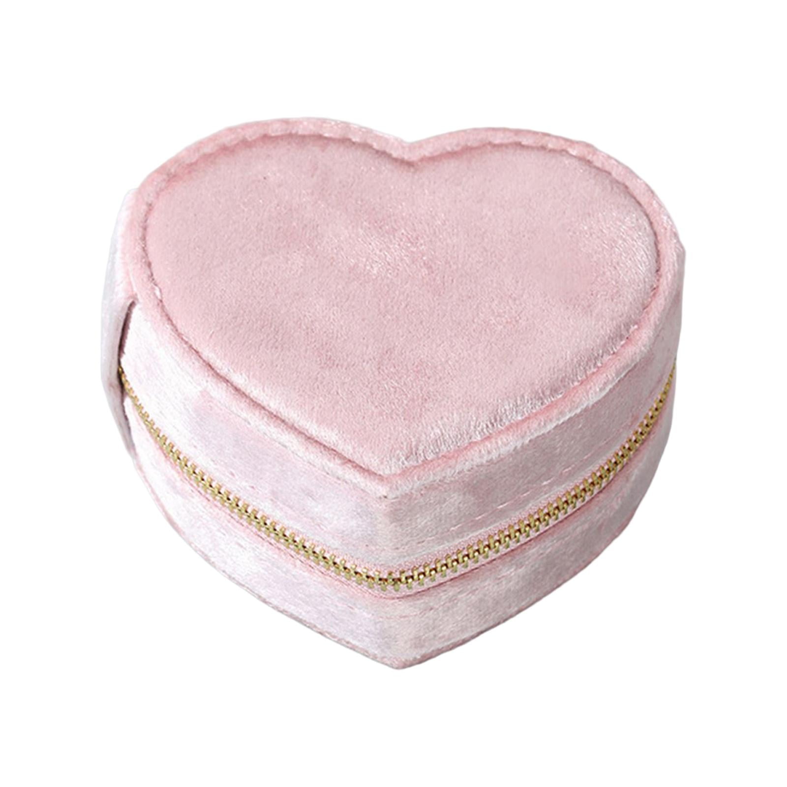 Small Travel Heart Shape Jewelry Box, Jewelry Display Storage Holder ...