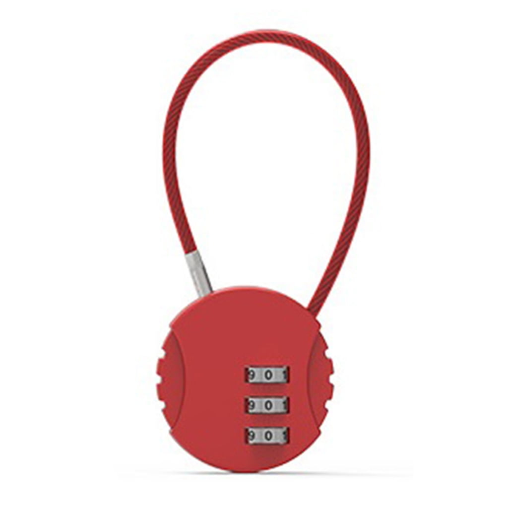 Small Travel Luggage Lock 3 Digit Combination Padlock Small Wire Rope ...