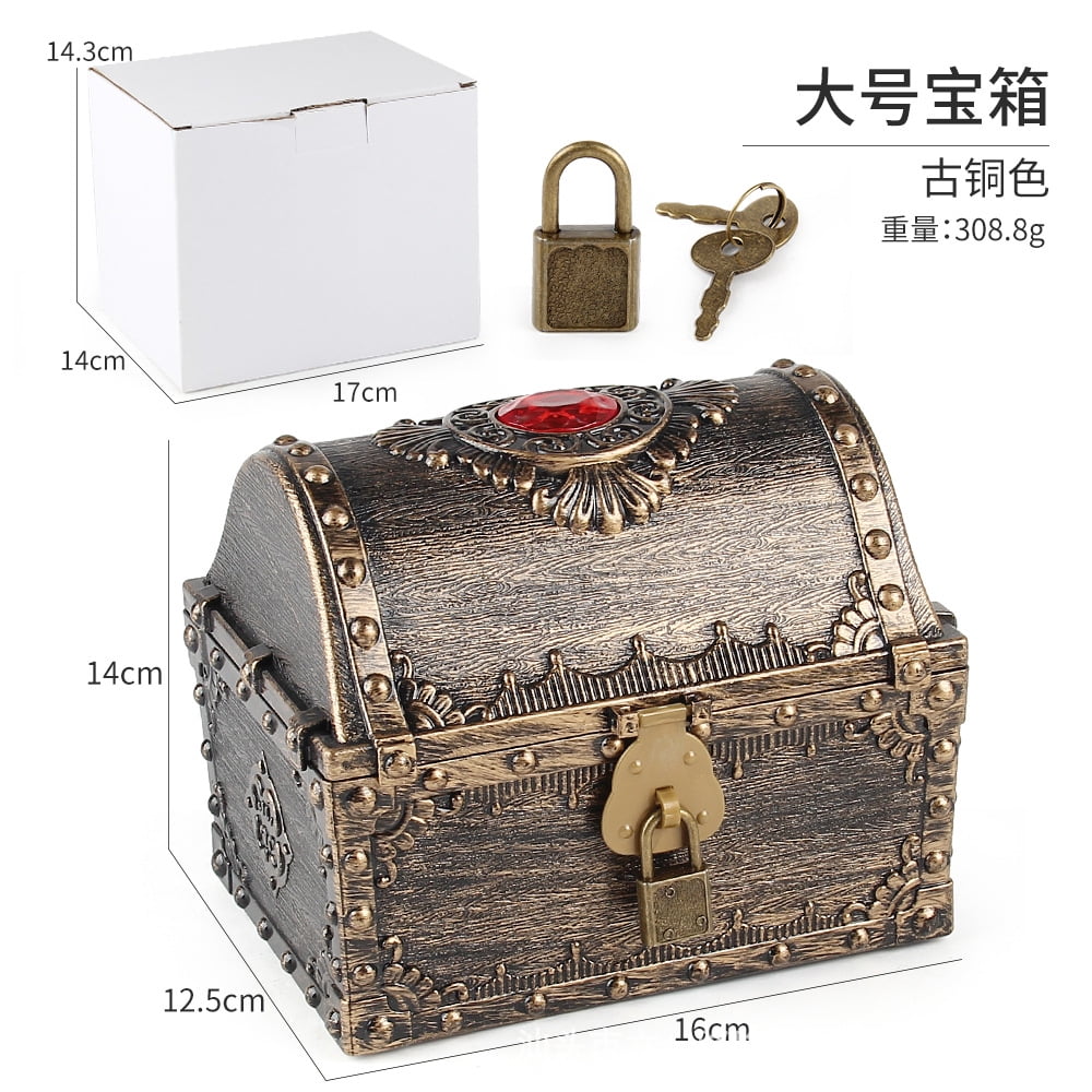 Small Treasure Box Pirate Chest Vintage Treasure Box Small Treasure ...