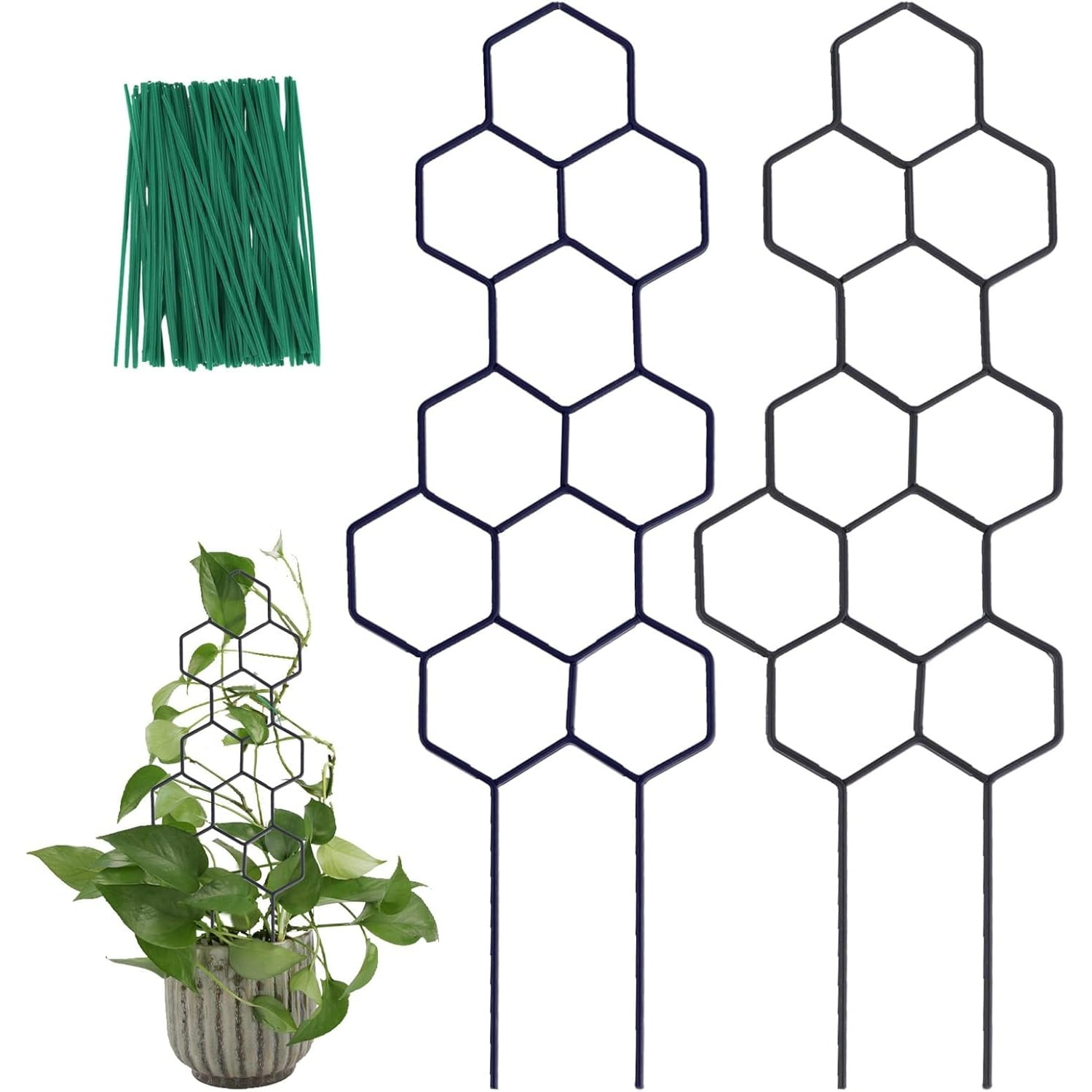 Small Trellis for Potted Plants, 15.94 inch Metal Plant Trellis for ...