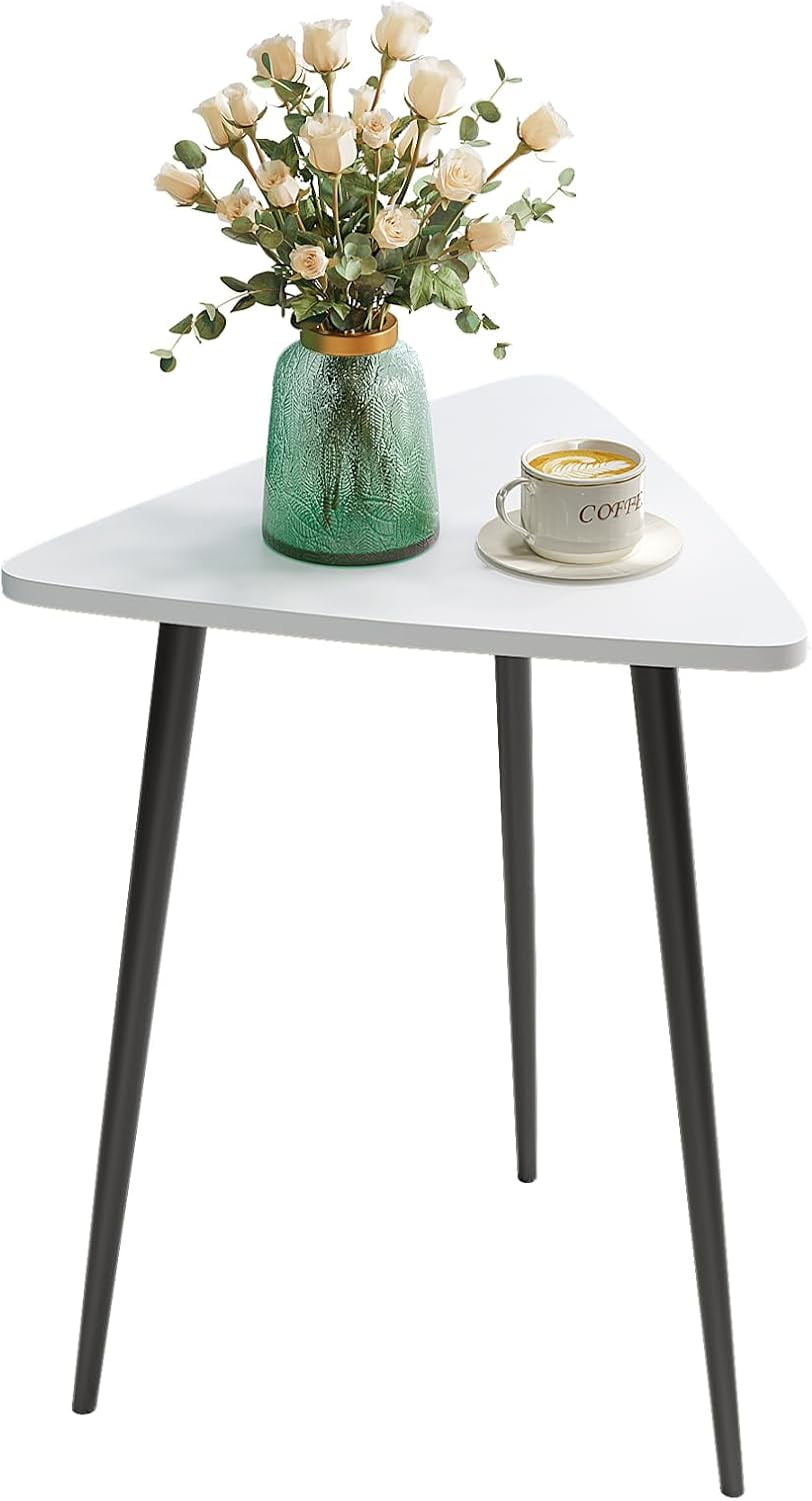 Small Triangle Side Table, Mid Century Modern Walnut End Table, Unique ...